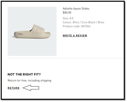 adidas return policy